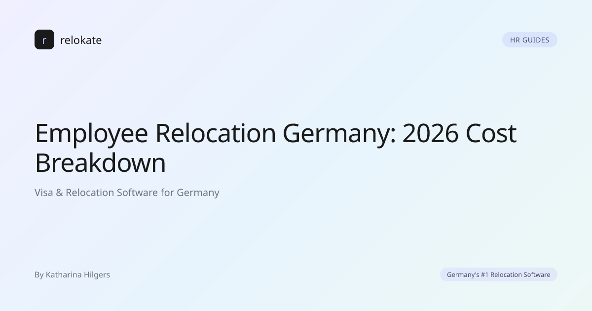 Employee Relocation Germany: 2026 Cost Breakdown | relokate